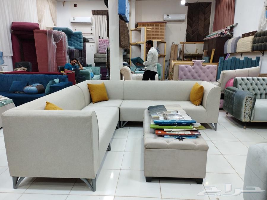 كنب جاهز متصل حرف L جديد السعر الان 1199 حراج